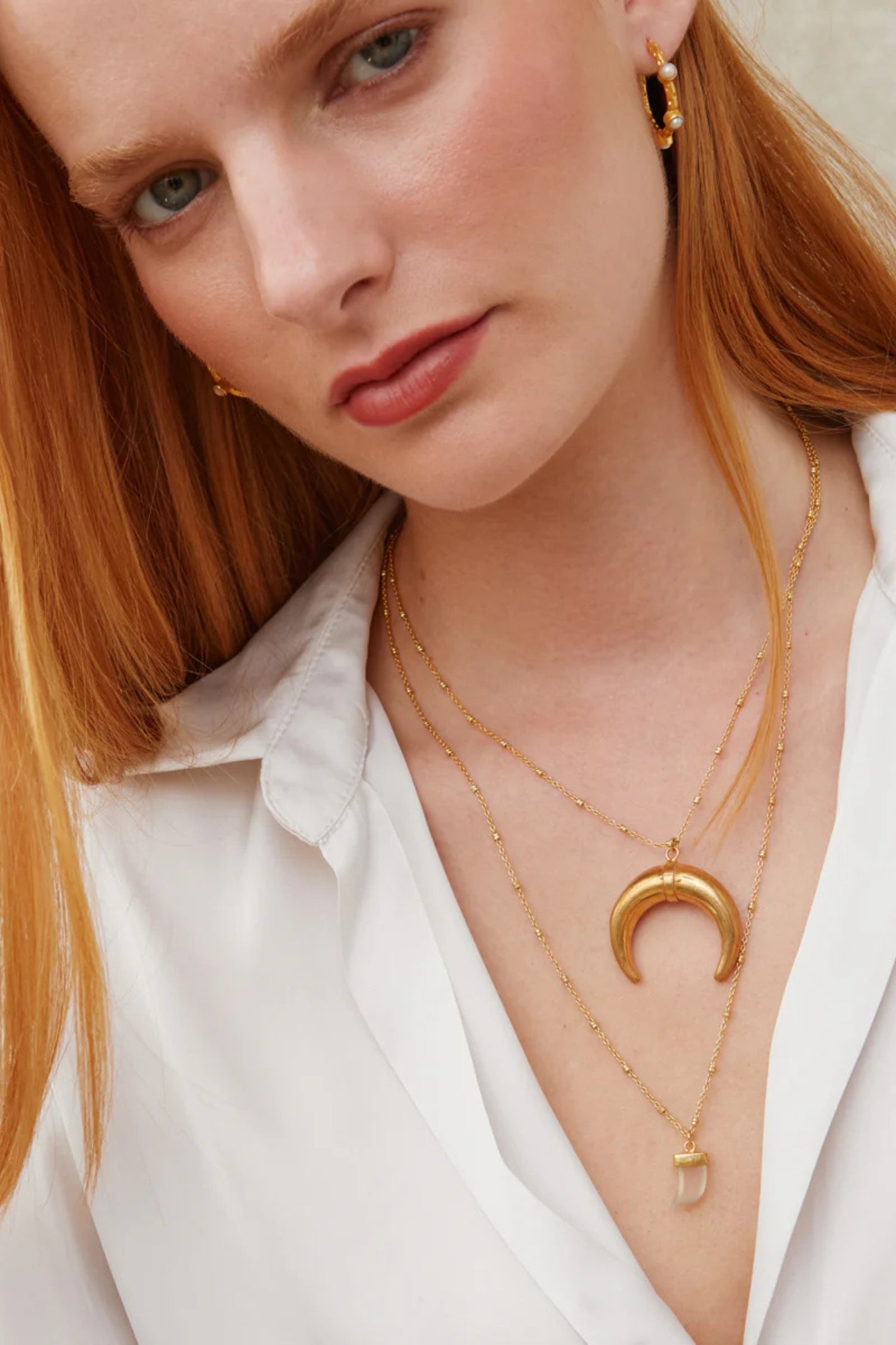 Ashiana Chalcedony Stone Hera Necklace – Experience Boutique