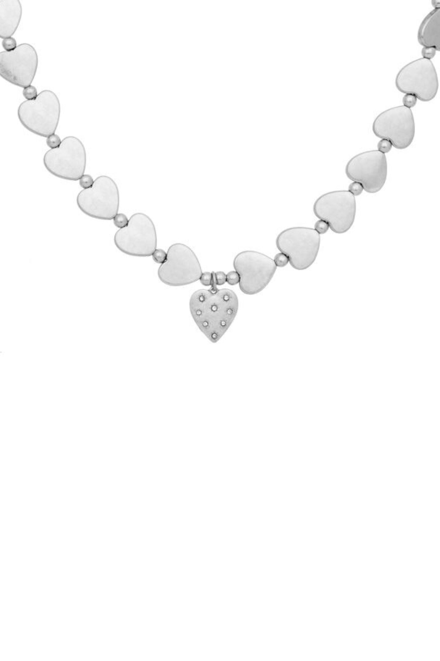 Bibi Bijoux Silver Endless Love Heart Necklace – Experience Boutique