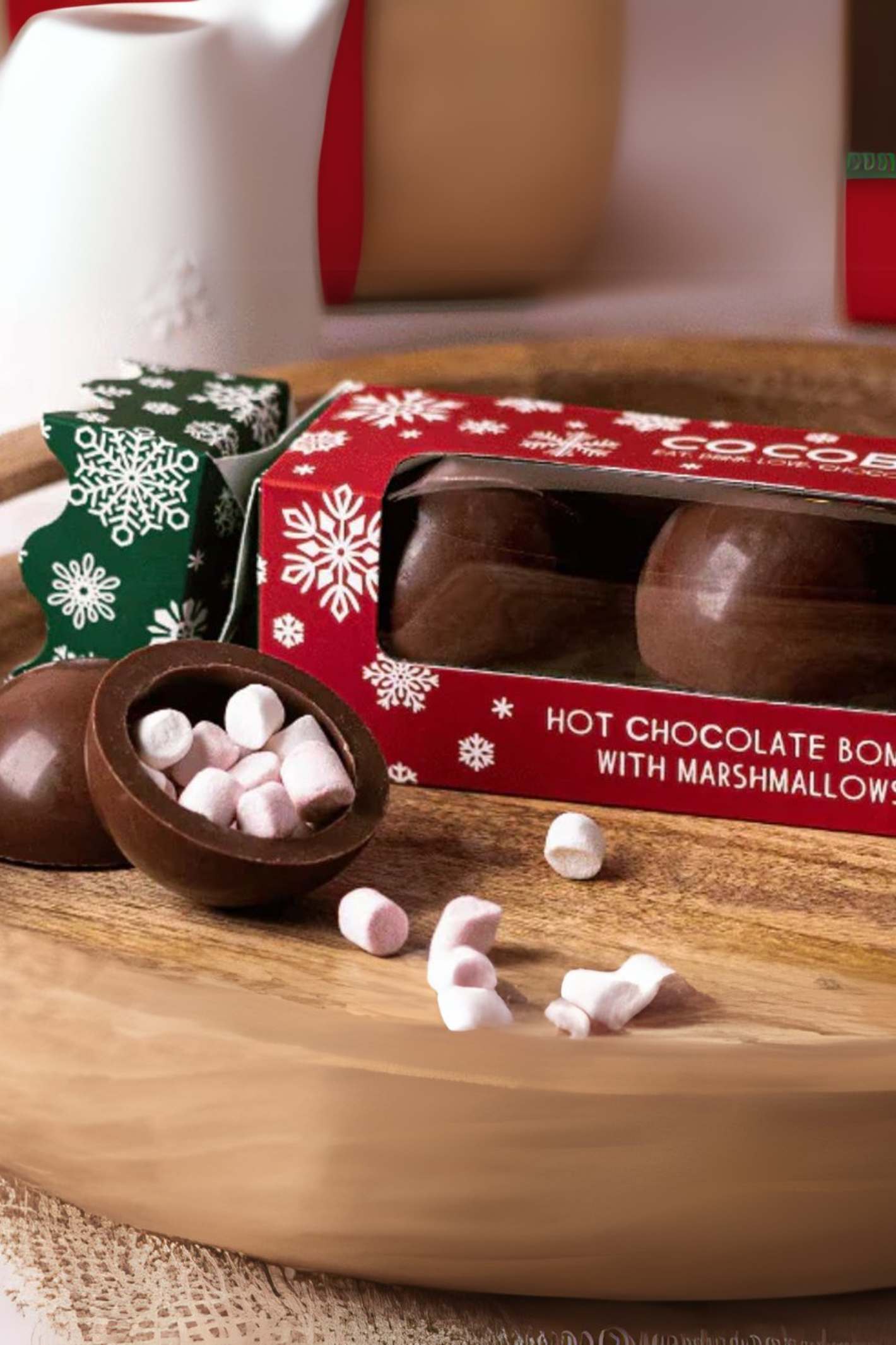Christmas Hot Chocolate Bombe Cracker (3 bombes) Marshmallow Filled ...