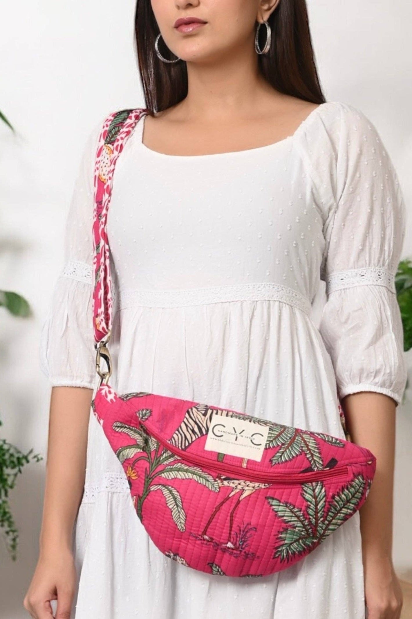 Conscious Yoga Collective CYC Cross Body Bag Hot Pink Jungle ...