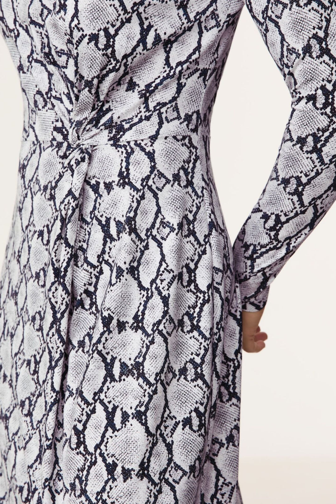 Gerry Weber Silver Grey Snake Print Midi Dress 480041 – Experience Boutique