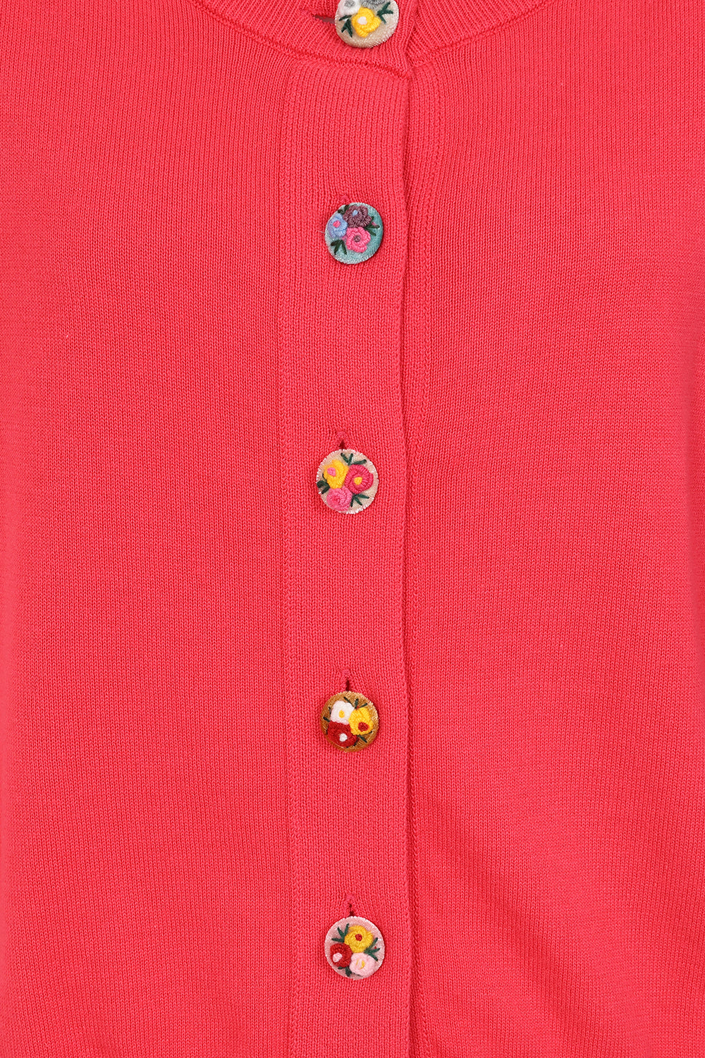 Alice Collins 036S170 Daphne Fiesta Coral Flower Button Cardigan ...