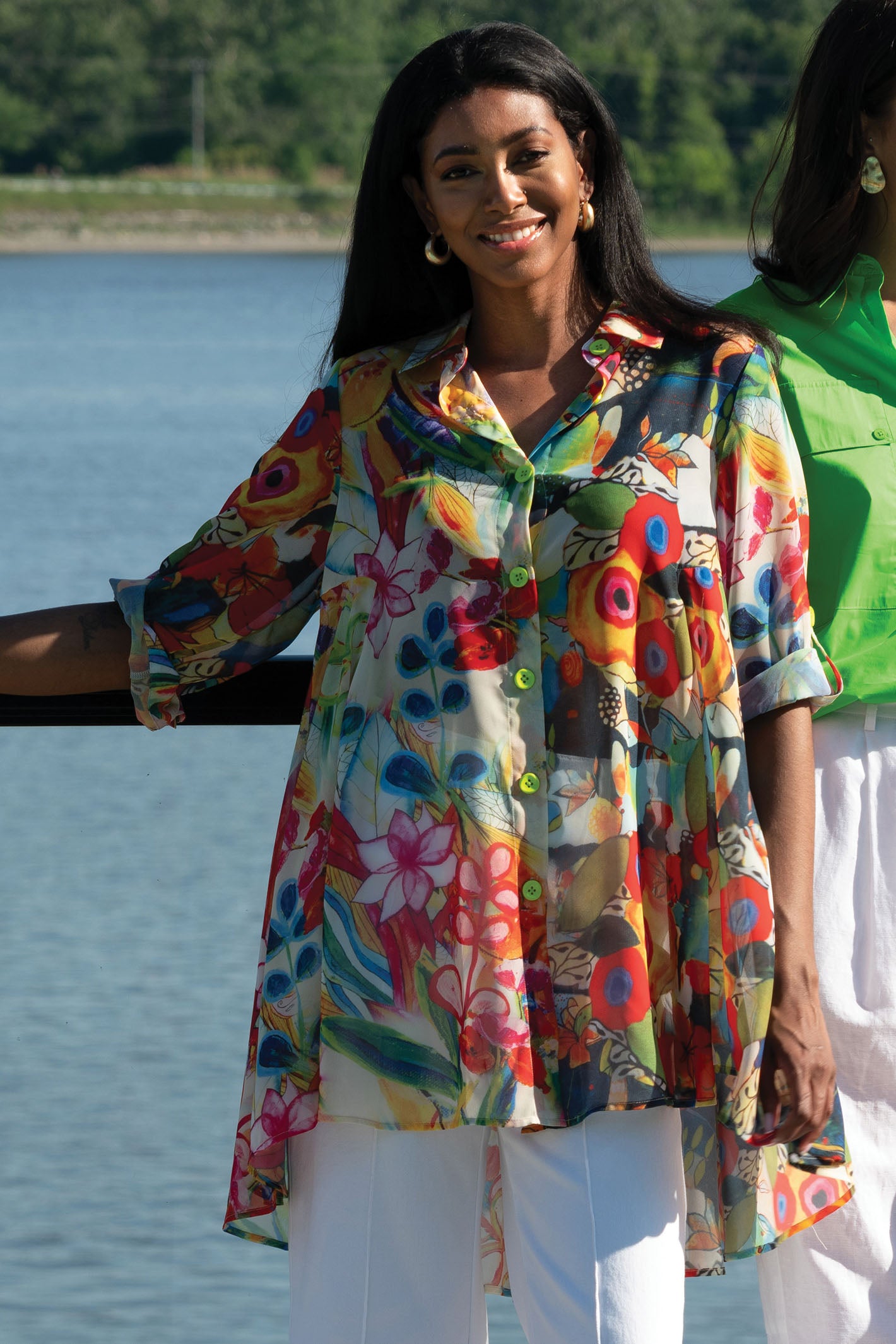 Alison Sheri Tunic Shirt Multicoloured Abstract Print A45571 ...