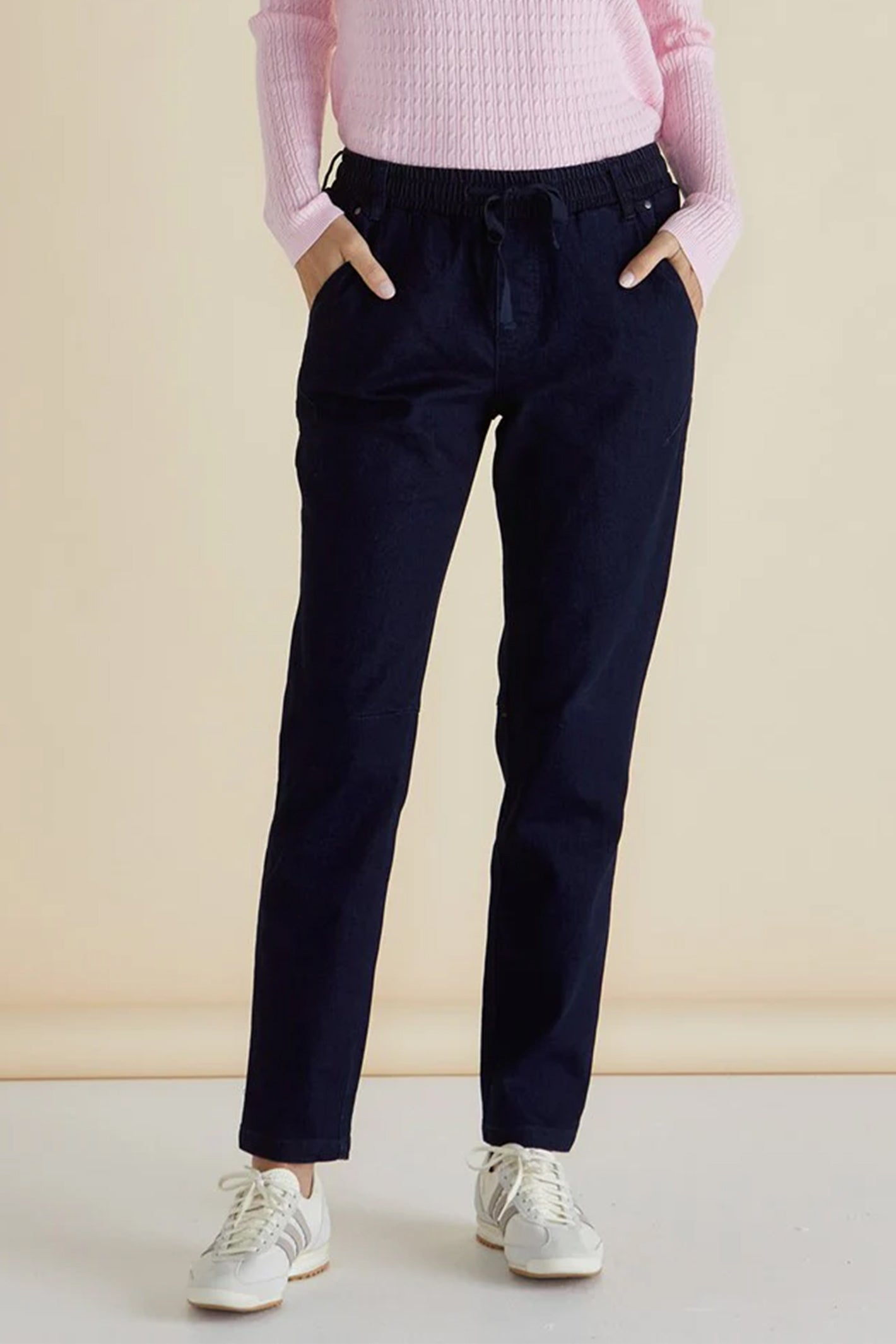 Betty Basics BB8411 Harlow Indigo Blue Denim Jogger Trousers ...