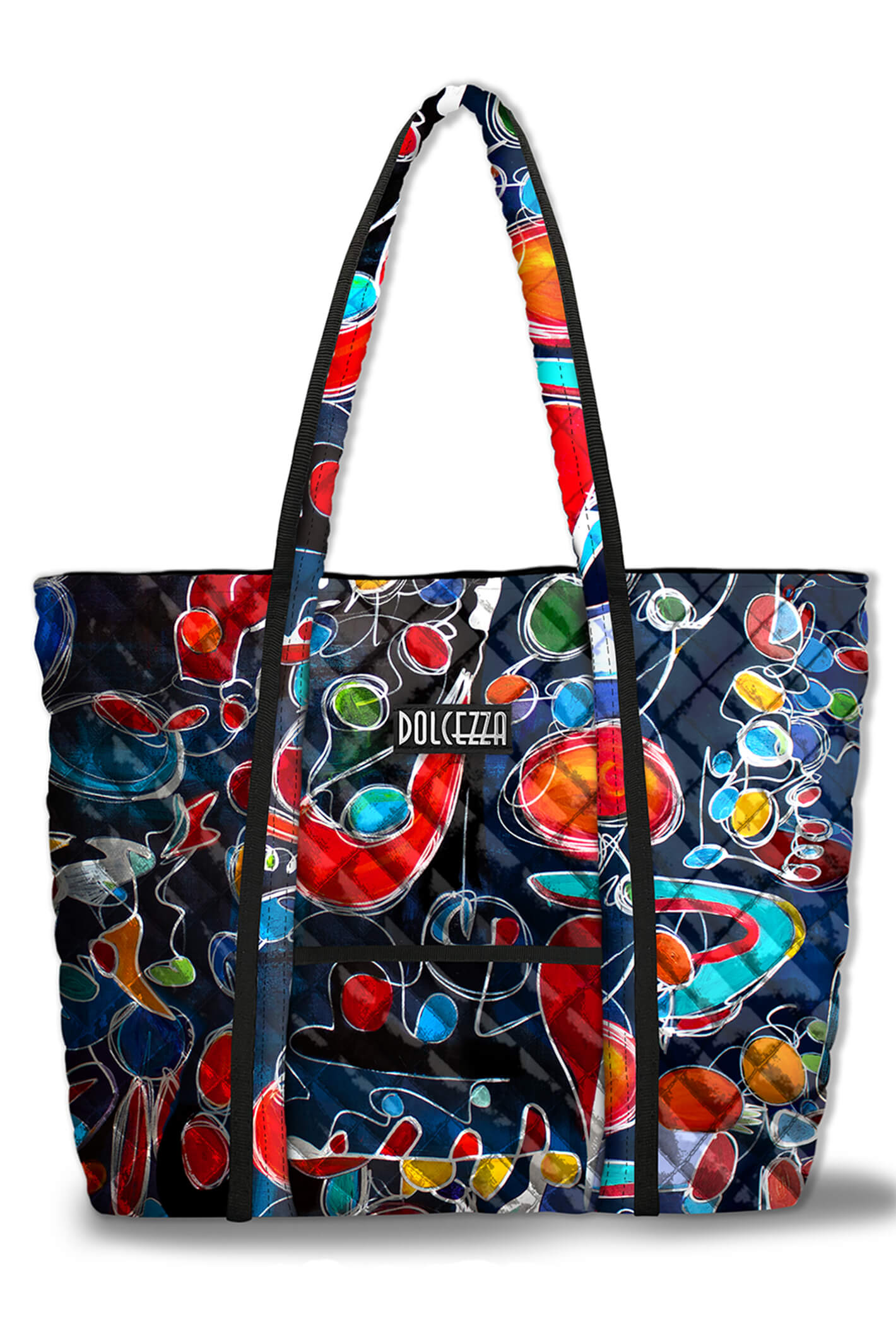 Dolcezza 73951 Black Natalie Gribinski Print Padded Tote Bag ...