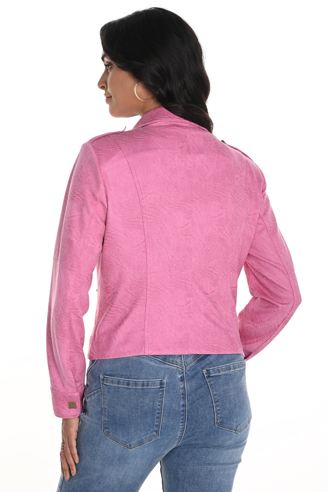 Frank Lyman 256750U Fuchsia Pink Biker Style Jacket – Experience Boutique