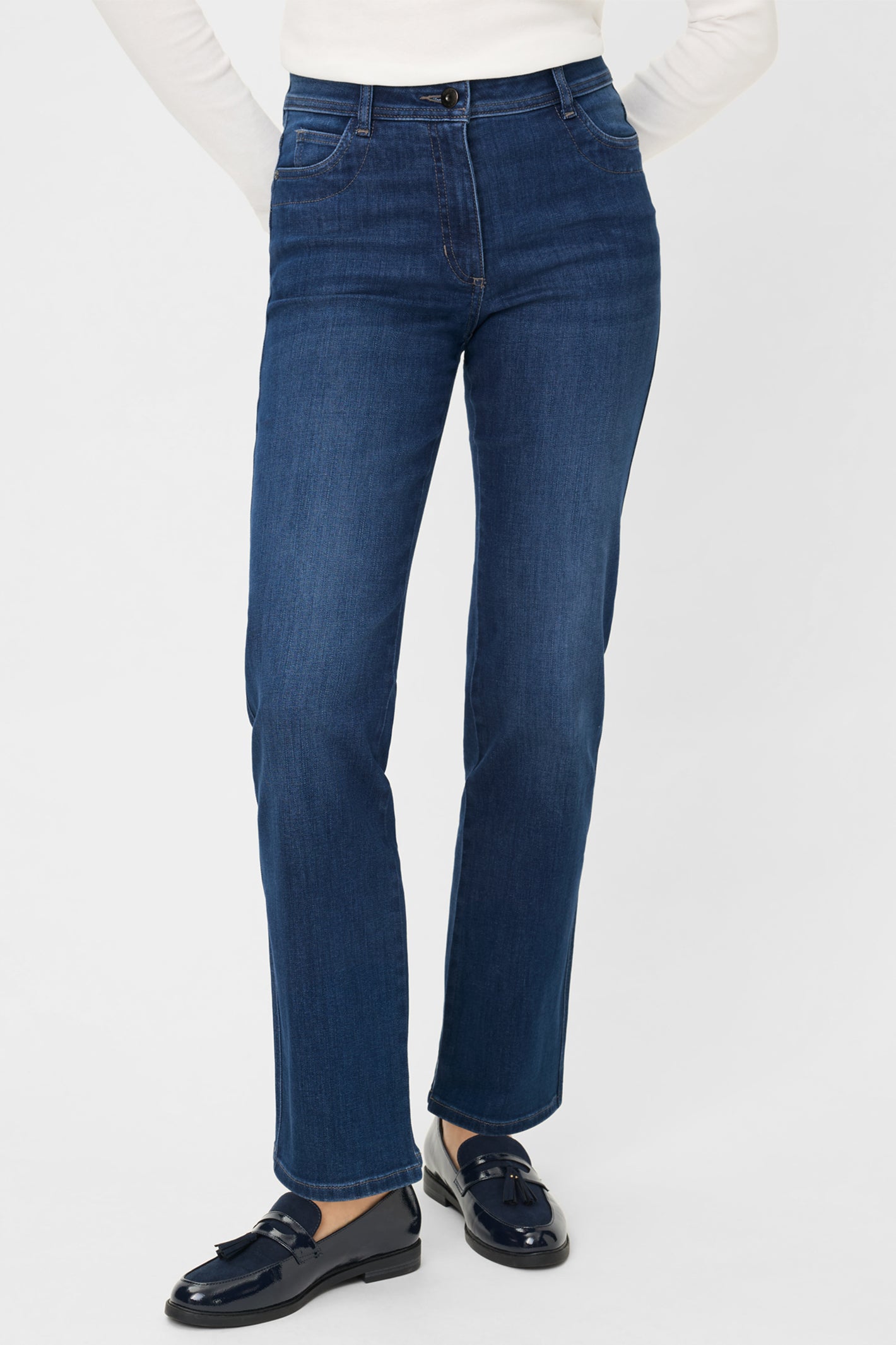 Olsen 14002469 Denim Blue Straight Leg Jeans – Experience Boutique