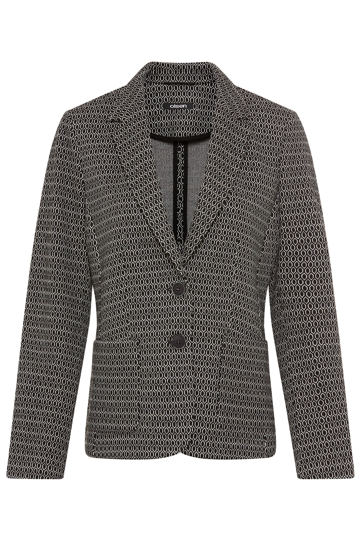 Olsen 15001647 Monochrome Print Blazer Jacket – Experience Boutique
