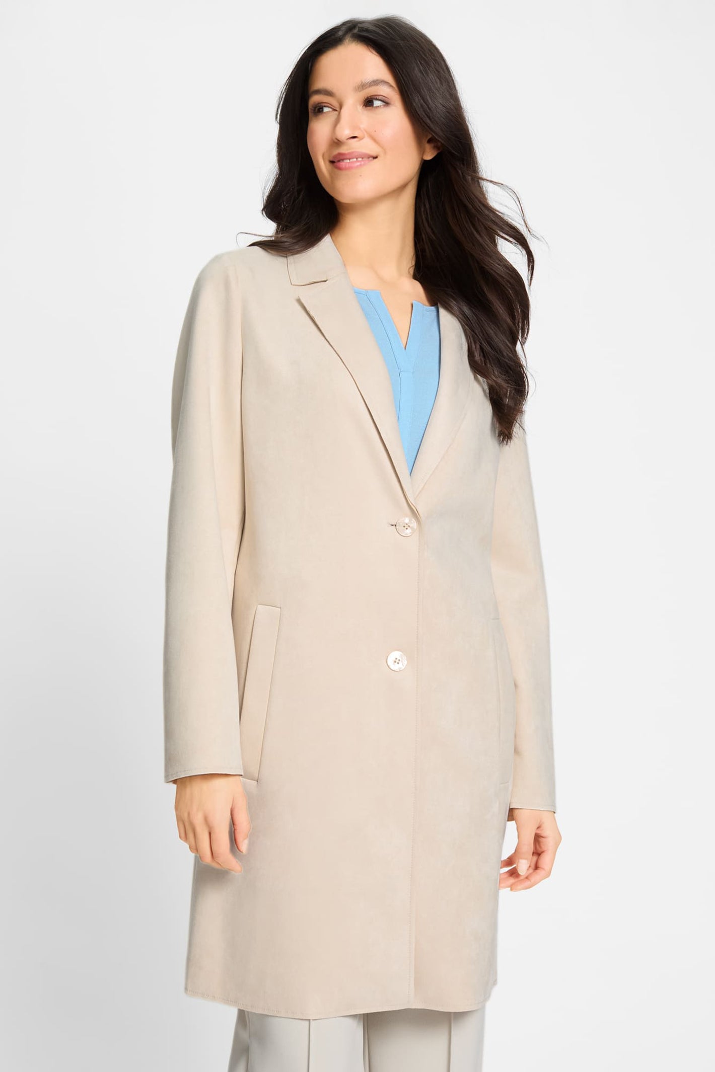 Olsen Coast Vibes Beige Faux Suede Jacket 15001473 10148 – Experience ...