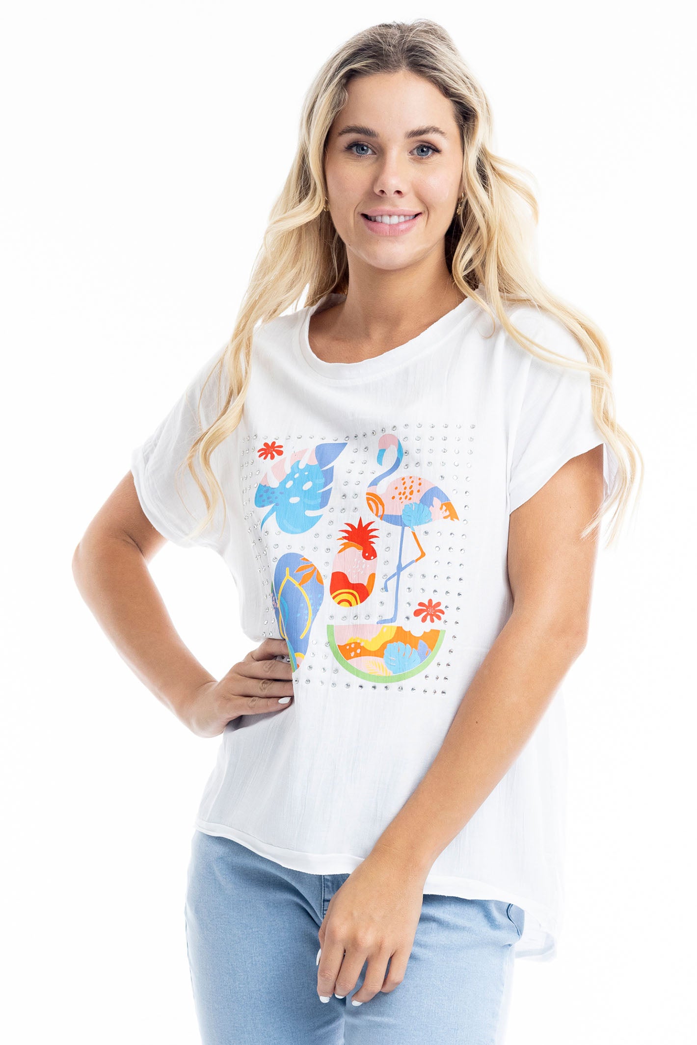 Orientique Embellished Summer Design Top 1280 – Experience Boutique