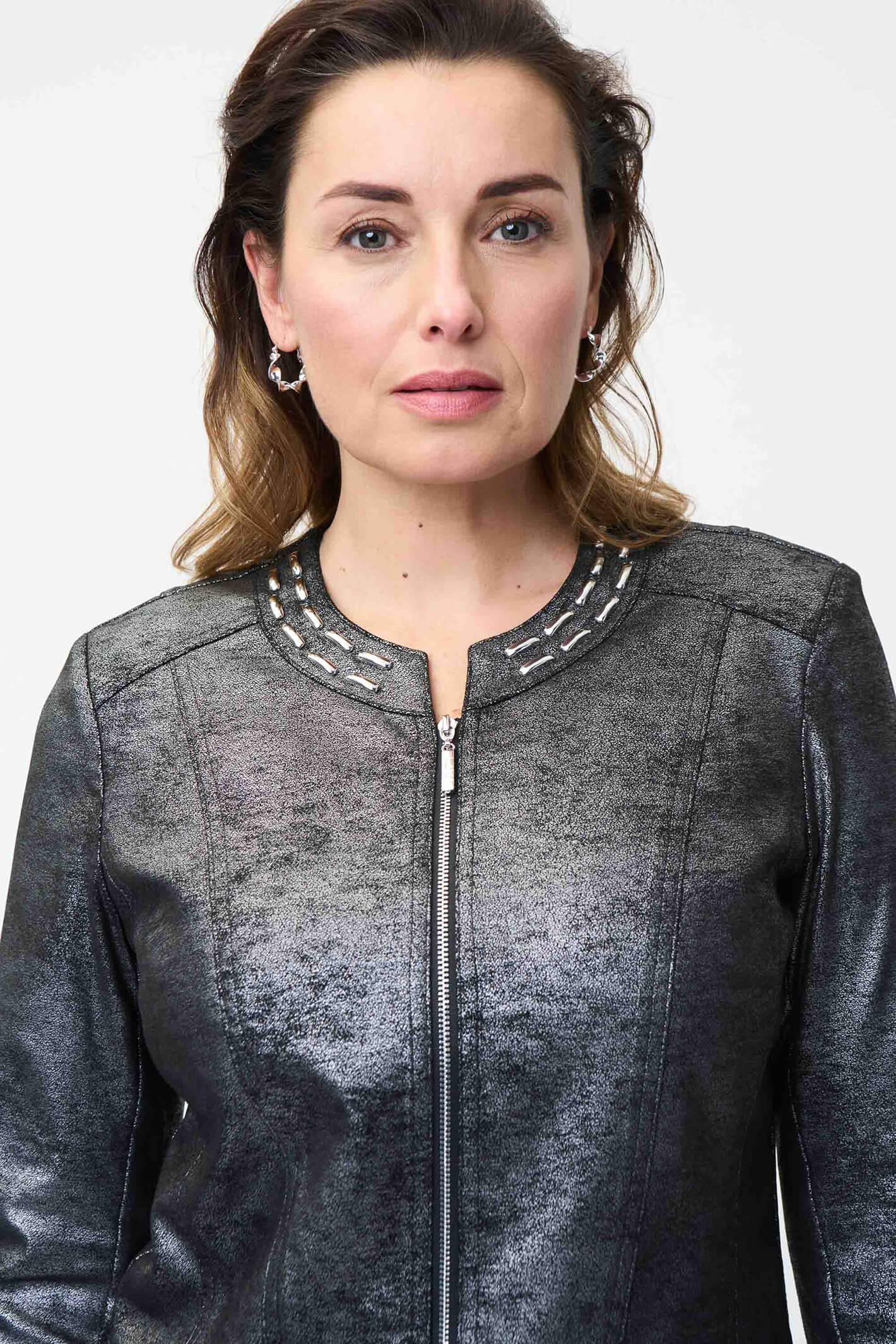 Joseph Ribkoff 224904 Silver Metallic Jacket – Experience Boutique